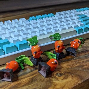 Kawaii Distressed Carrot Artisan Keycap - Etsy