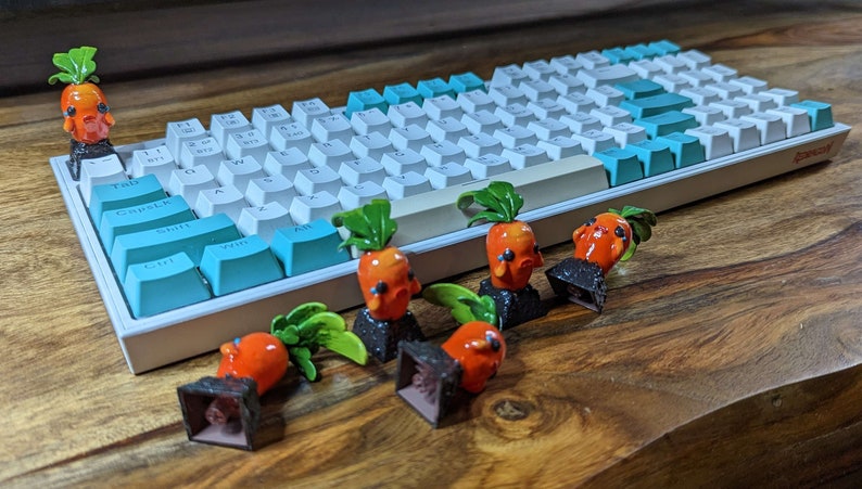 Kawaii Distressed Carrot Artisan Keycap - Etsy