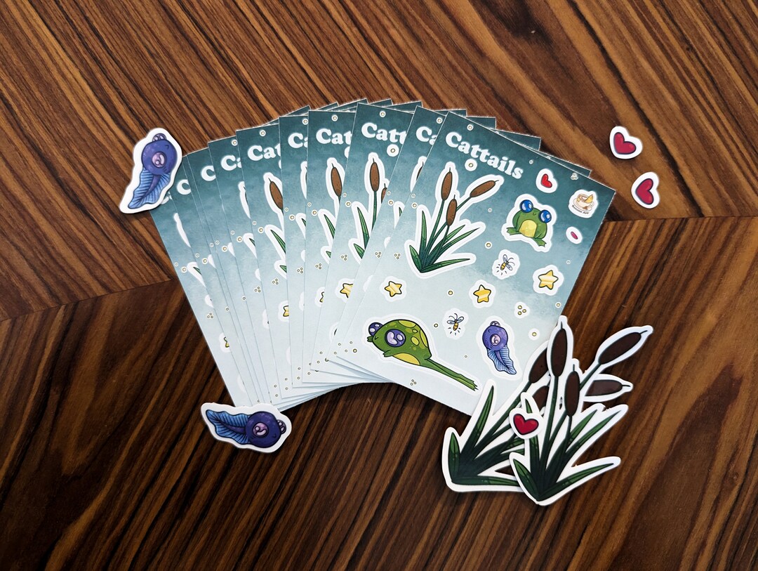 Cattail Sticker Pack - Etsy