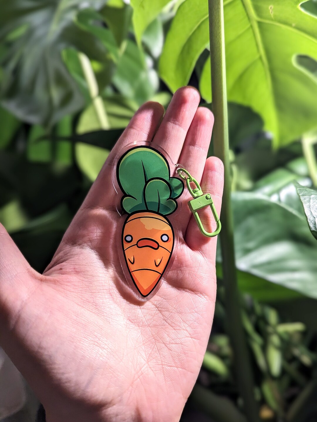 Kawaii Surprised Carrot Vegetable Acrylic Charm - Cute Accessory for ...