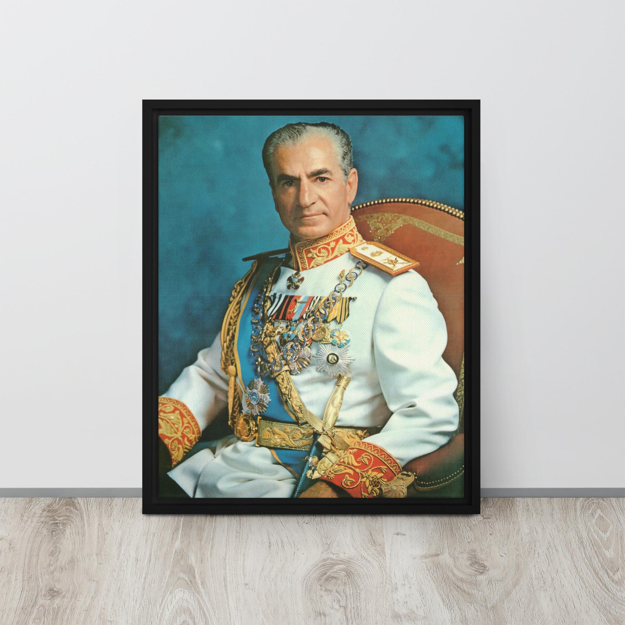 Mohammad Reza Pahlavi Canvas Portrait | Persian History Art | Shah of ...