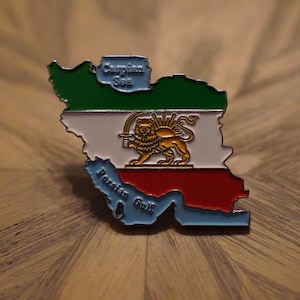 Iran Flag Pin - Persian Pin - Shir O Khorshid - Enamel - Etsy
