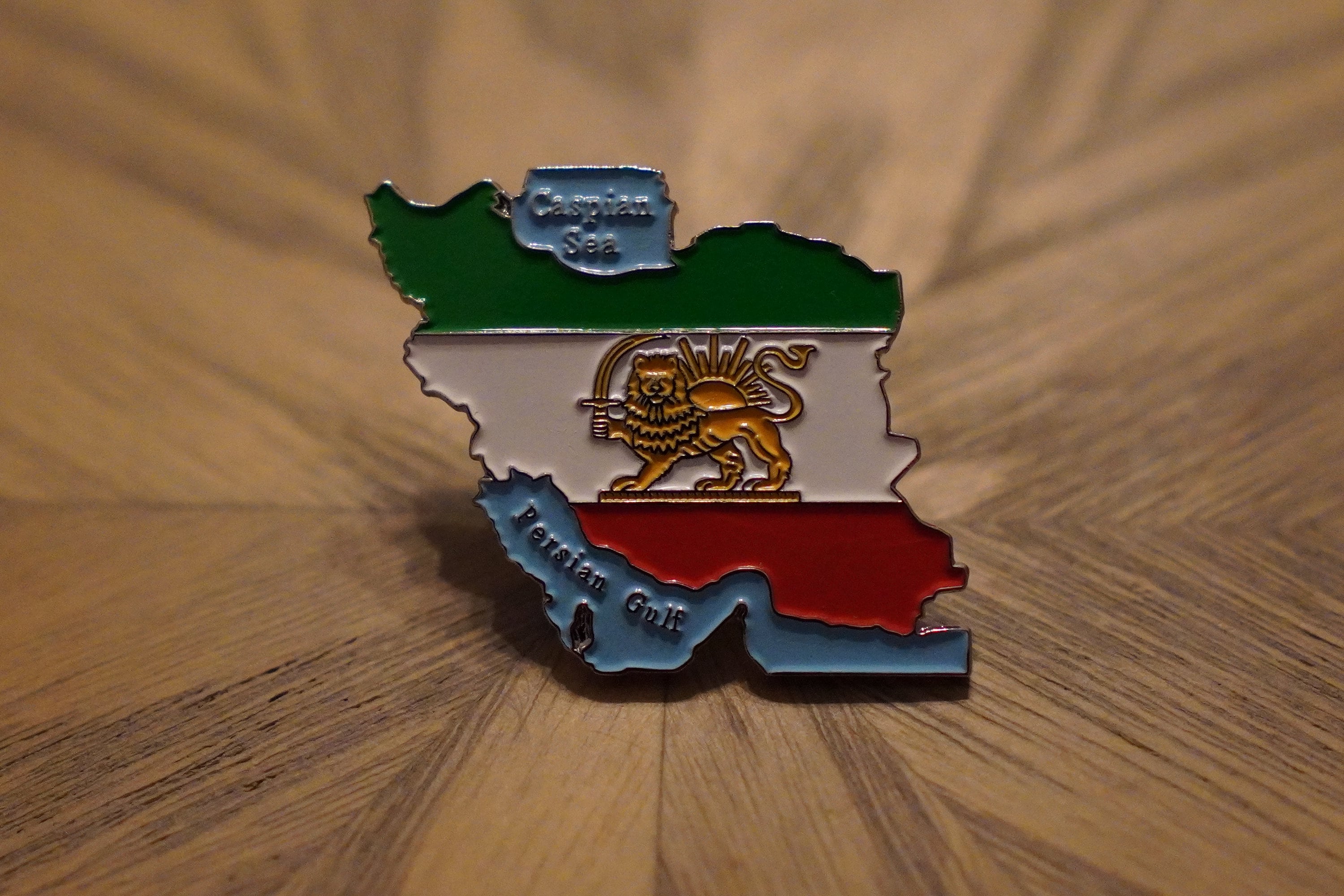 Iran Flag Pin - Persian Pin - Shir O Khorshid - Enamel - Etsy