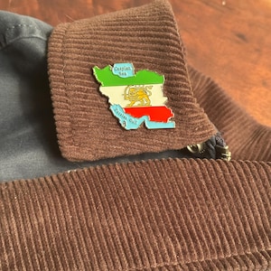 Iran Flag Pin - Persian Pin - Shir O Khorshid - Enamel - Etsy
