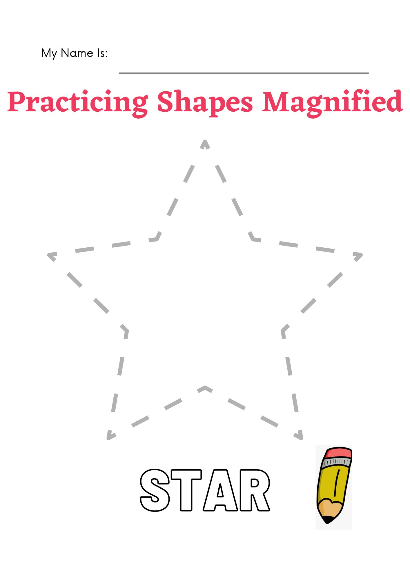 Practicing Shapes Worksheet - Etsy