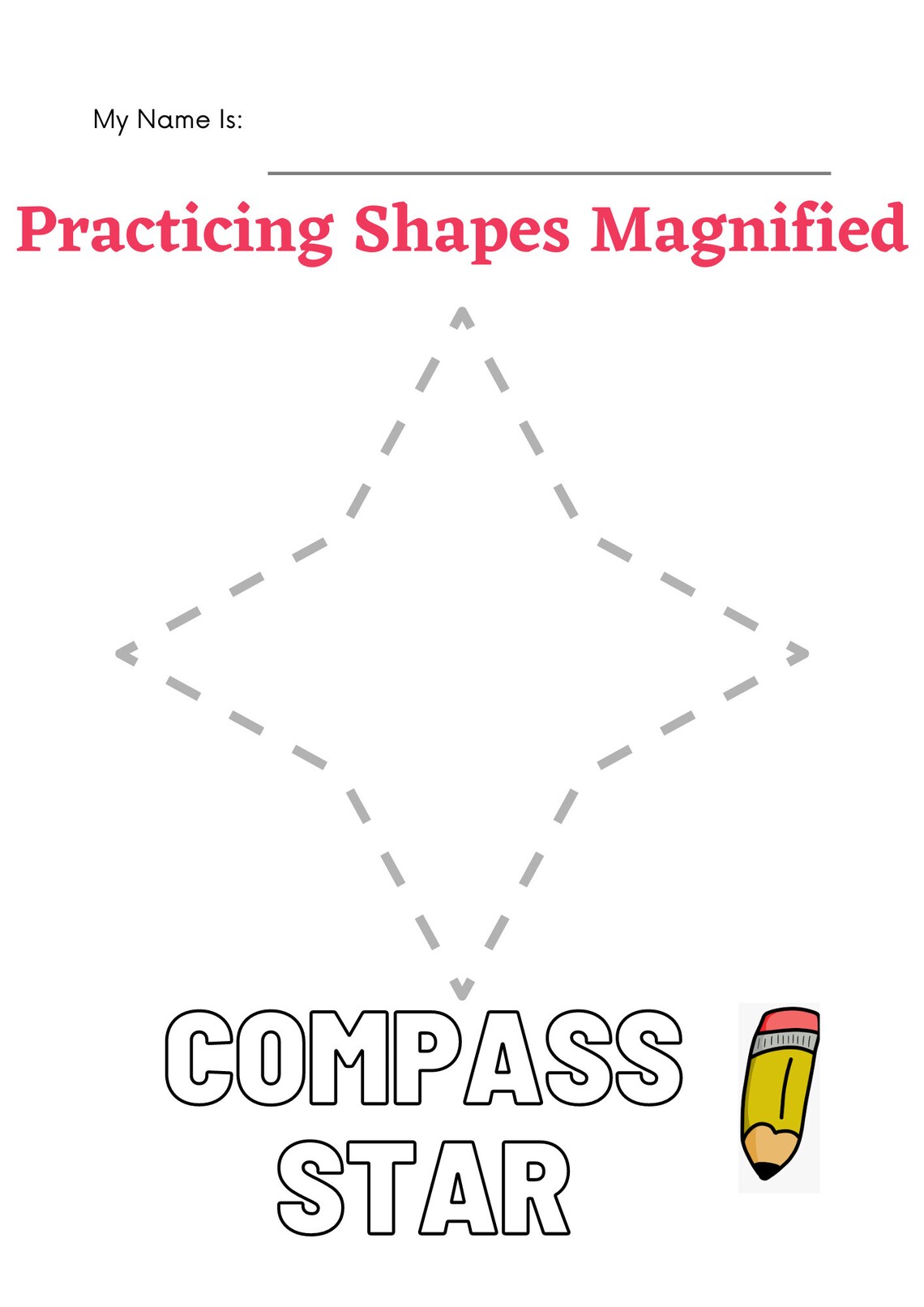 Practicing Shapes Worksheet - Etsy