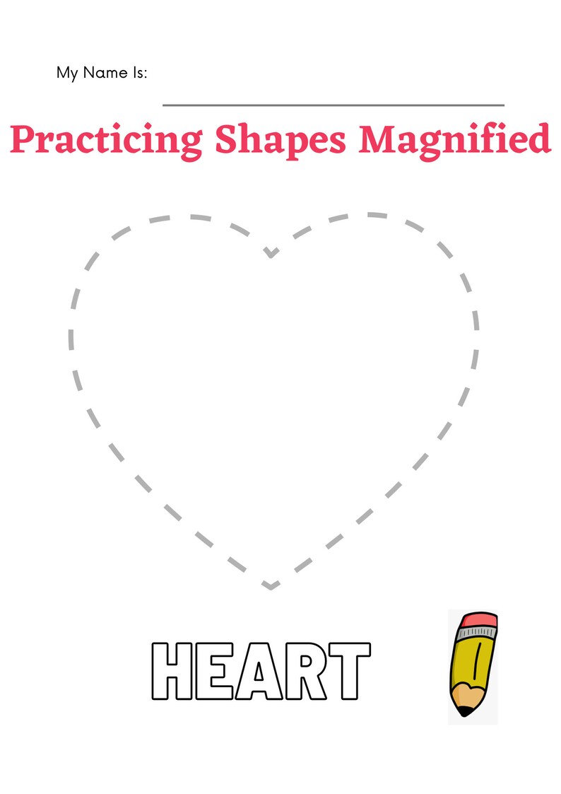 Practicing Shapes Worksheet - Etsy