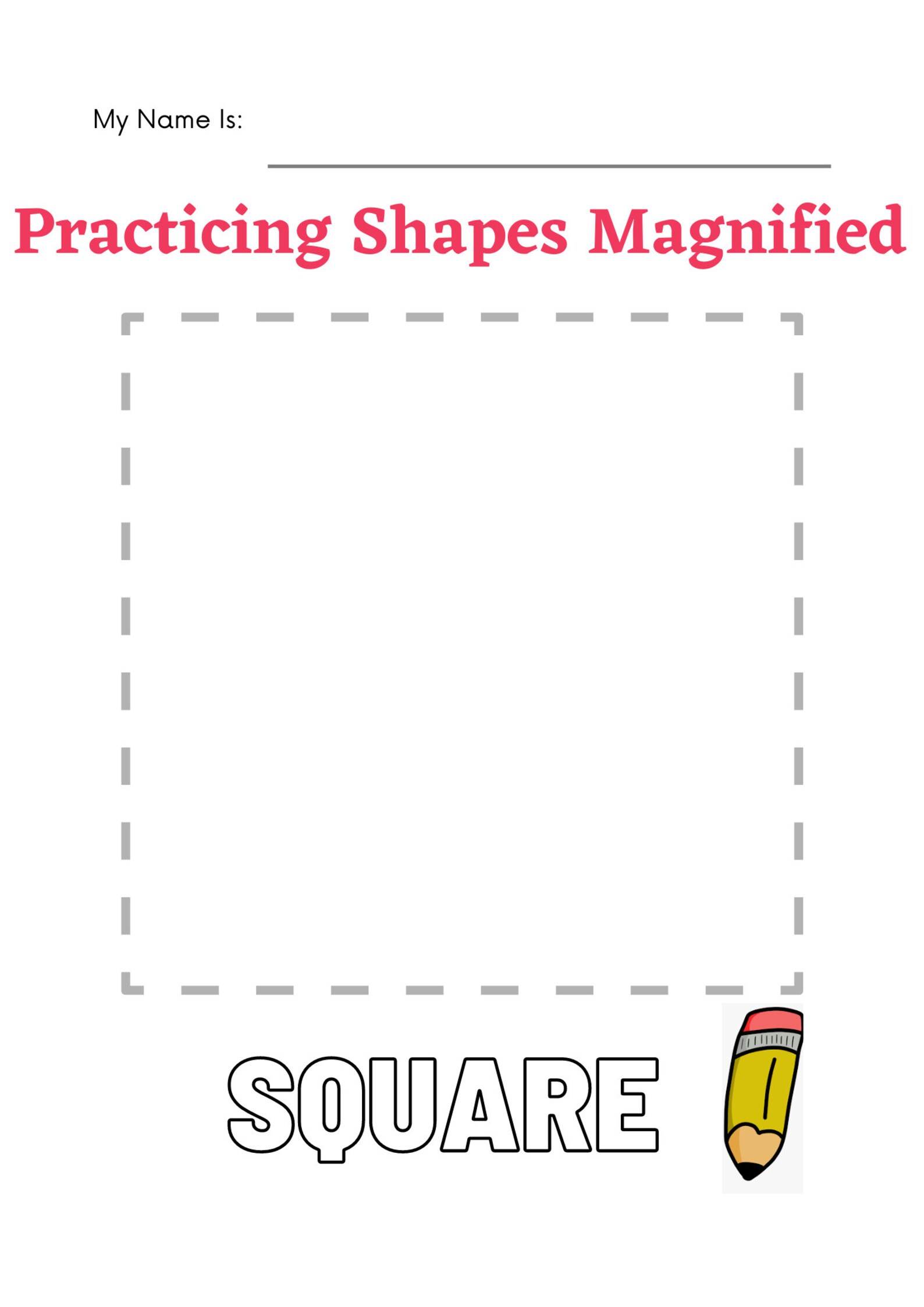 Practicing Shapes Worksheet - Etsy