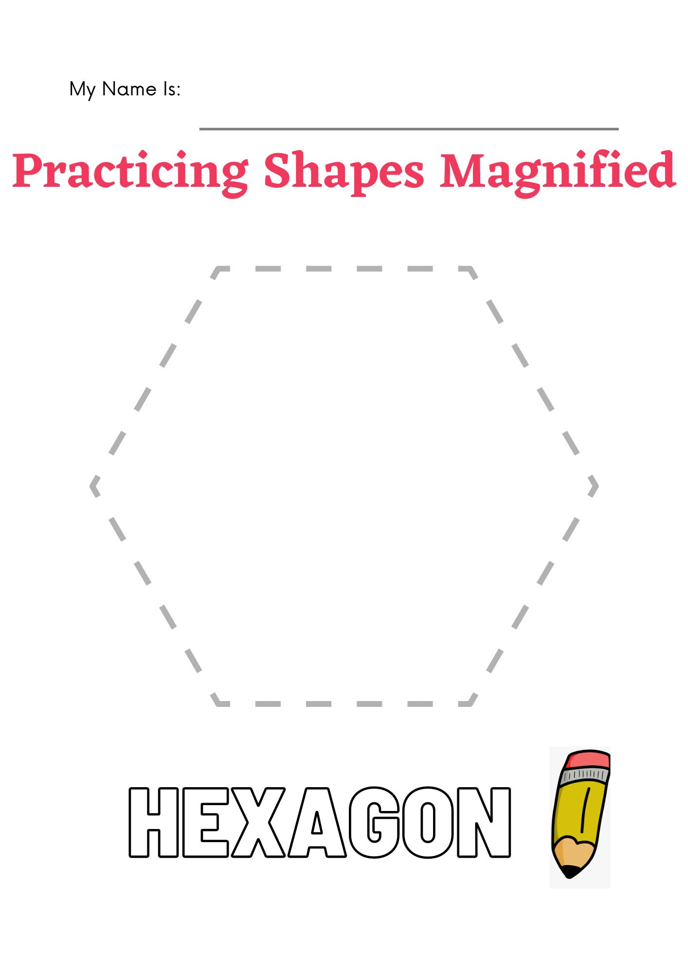 Practicing Shapes Worksheet - Etsy