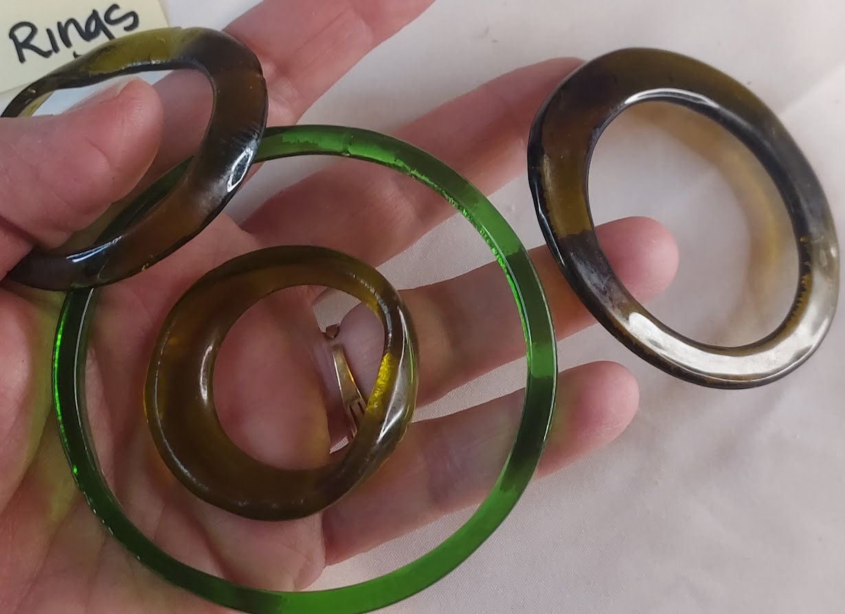 DIY J188 Recycled Glass Rings From Bottles, Add Beads, Shells, Bells ...