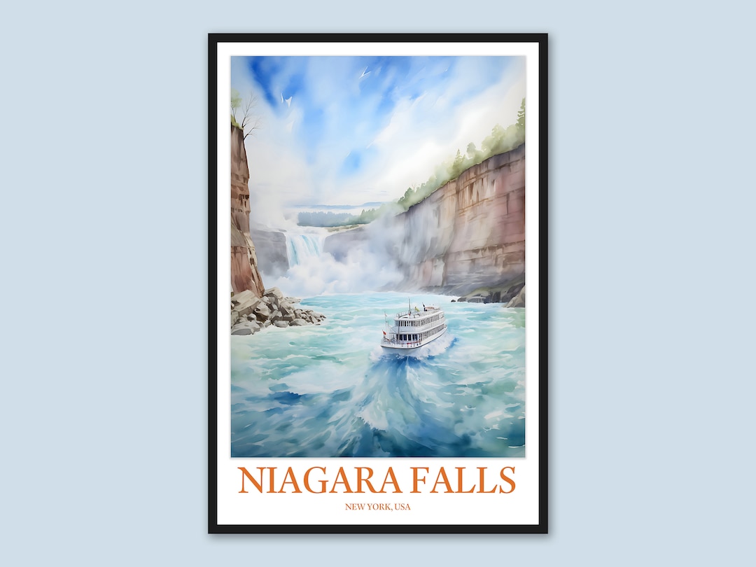 Niagara Falls Poster Niagara Falls Wall Art Niagara Falls Print Art ...