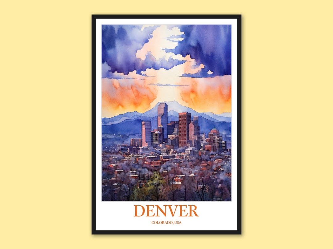 Denver Wall Decor Denver Travel Print Wall Art Denver Poster Denver ...