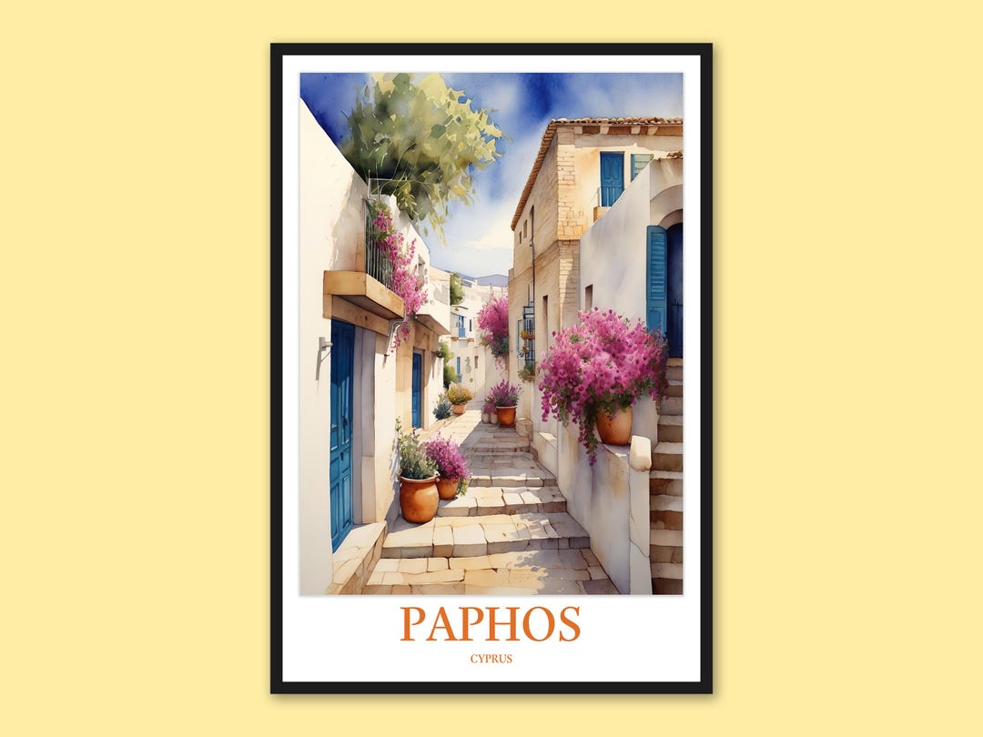 Paphos Wall Decor Paphos Poster Paphos Print Paphos Travel Print Wall ...