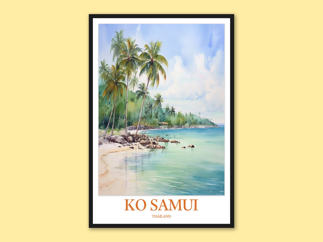 Ko Samui Travel Print Wall Art Ko Samui Poster Print Ko Samui Island ...