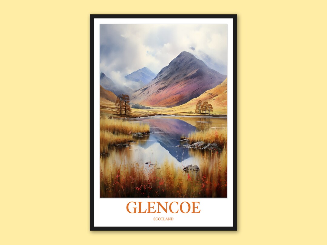 Glencoe Scotland Print: Highlands Travel Wall Art - Etsy