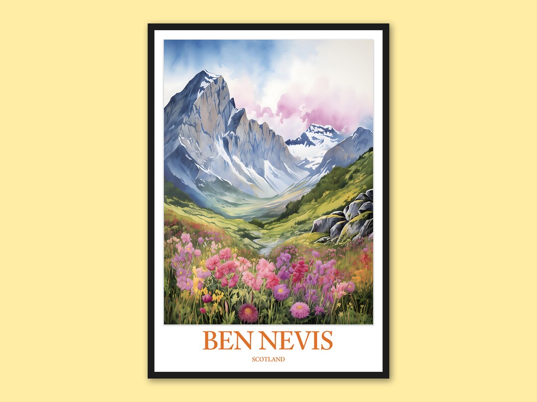 Ben Nevis Poster Ben Nevis Print Ben Nevis Wall Art Ben Nevis Mountain ...