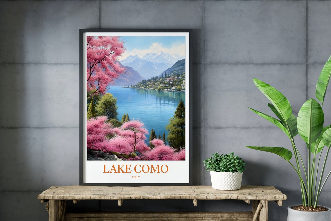 Lake Como Wall Art Lake Como Poster Lake Como Print Art Lake - Etsy
