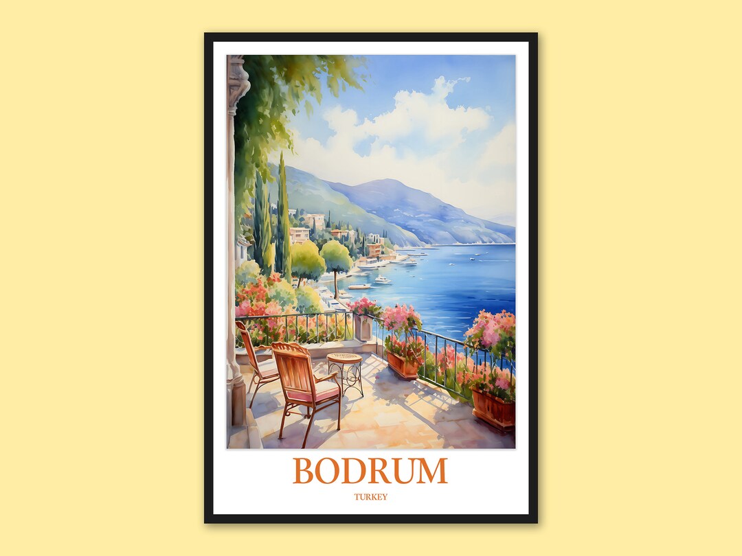 Bodrum Wall Art Bodrum Poster Bodrum Seaside Beach Print Art Bodrum ...
