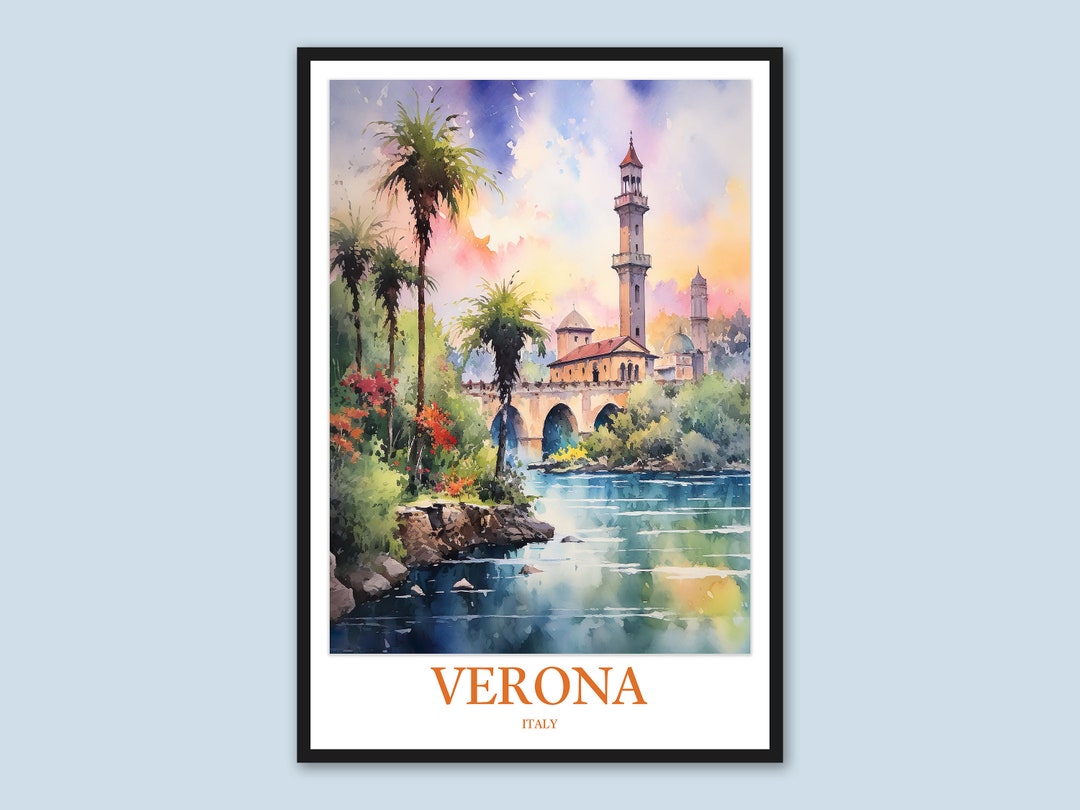 Verona Print Art Verona Poster Verona Wall Art Verona Wall Decor Verona ...