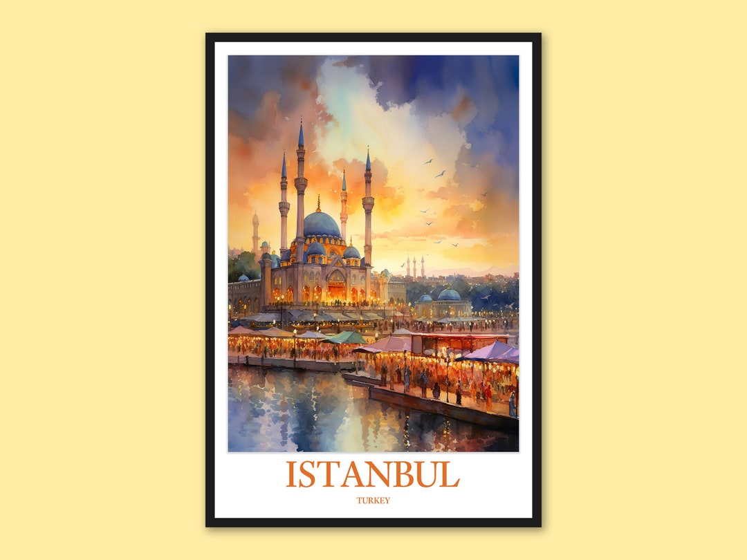 Istanbul Poster Istanbul Print Istanbul Wall Art Istanbul Wall Decor ...