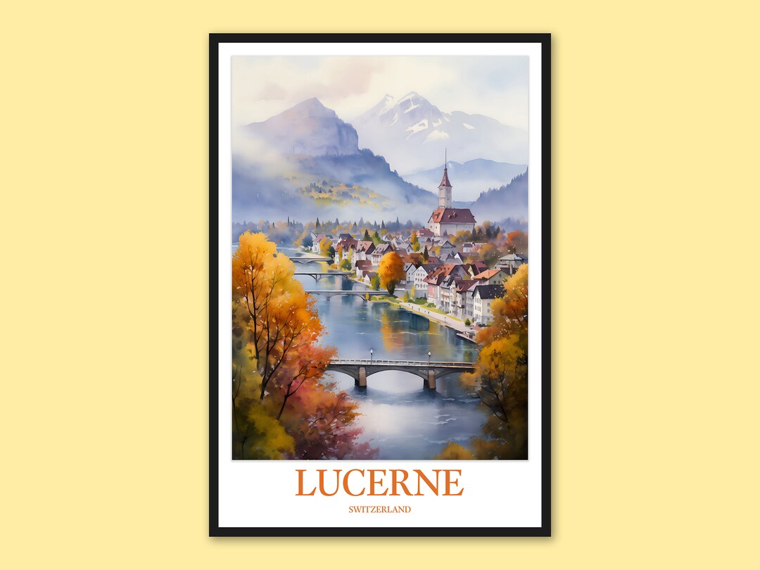 Lucerne Lake Travel Print: Switzerland Wall Art - Etsy