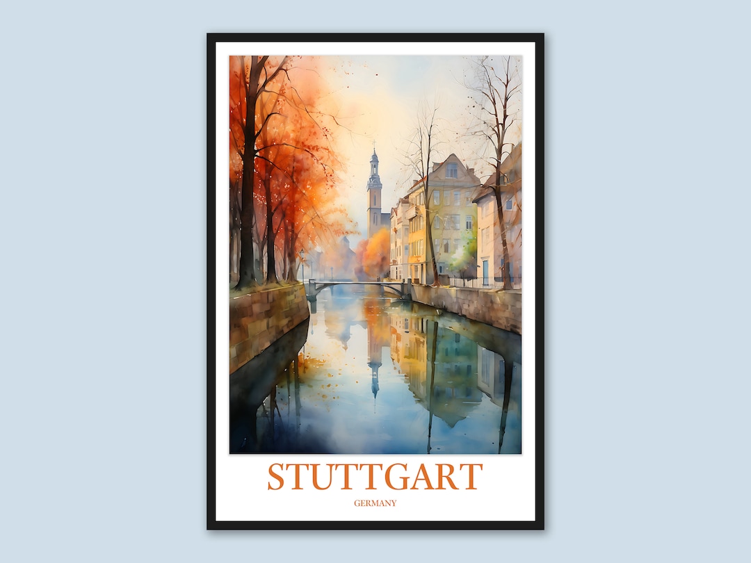 Stuttgart Print Art Stuttgart Poster Stuttgart Wall Art - Etsy
