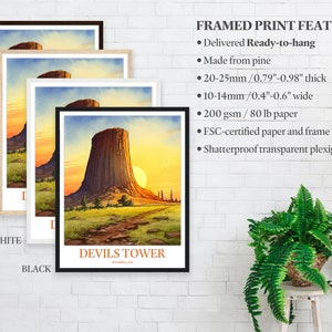 Devils Tower Print Art Devils Tower Poster Devils Tower Wall Art Devils ...