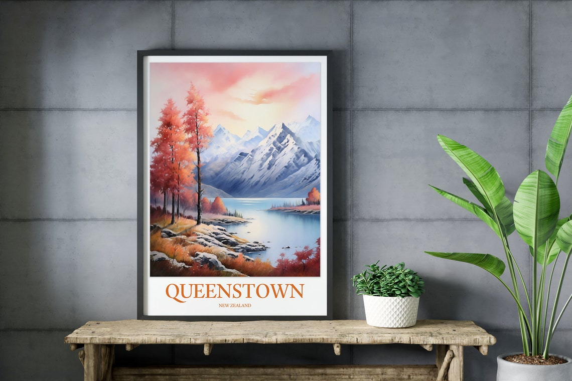 Queenstown Wall Decor Queenstown Travel Wall Art Queenstown Print ...