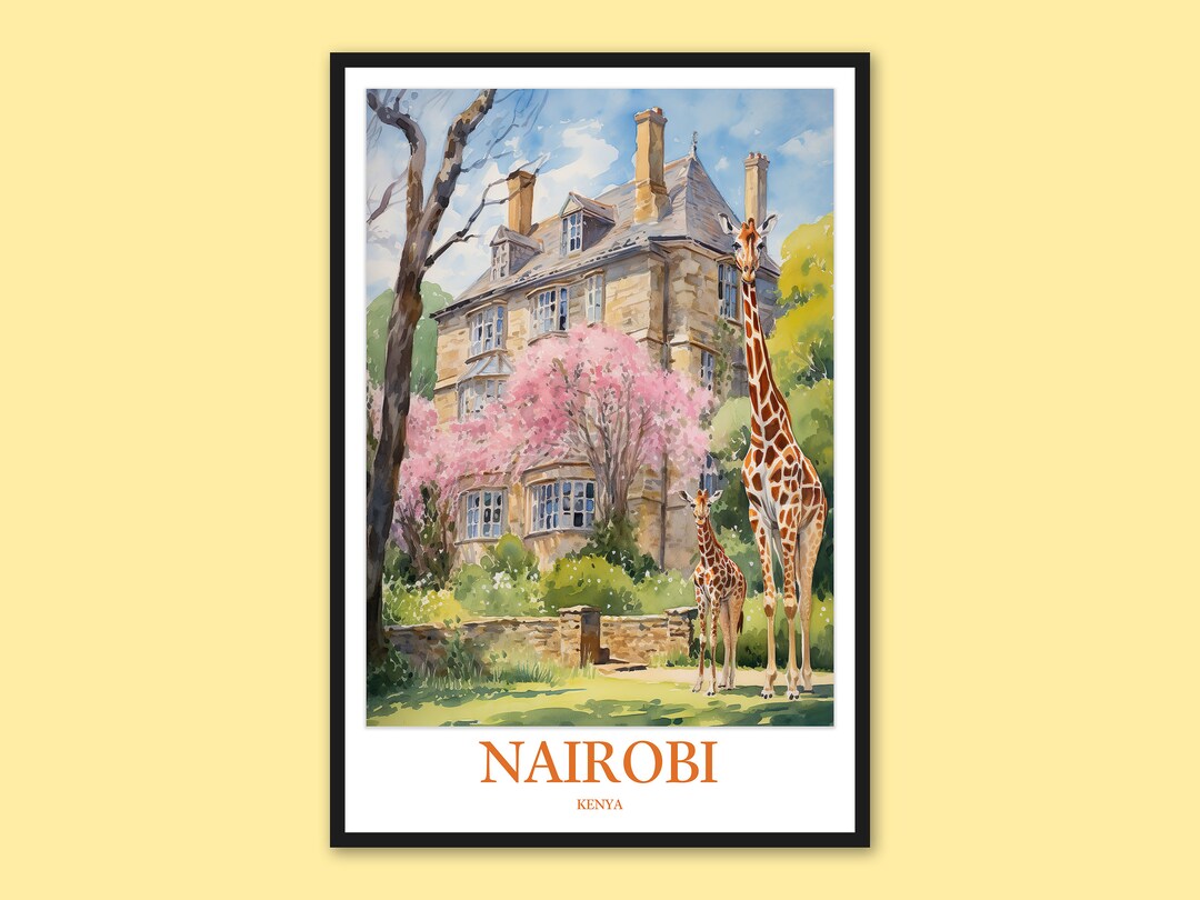 Nairobi Print Art Nairobi Poster Nairobi Wall Art Nairobi Wall Decor ...
