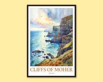 Cliffs of Moher Ireland Travel Wall Art Poster Print - Etsy