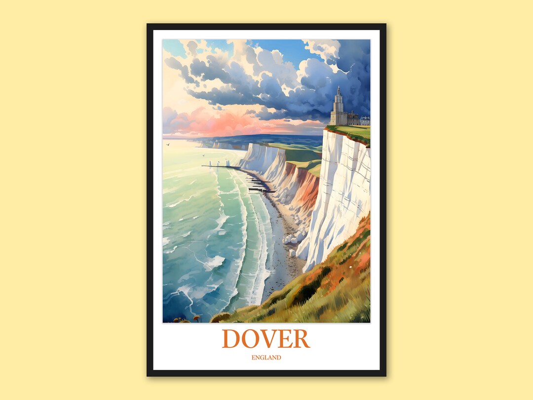 Dover Print Art Dover Poster Dover Wall Art Dover Wall Decor Dover ...