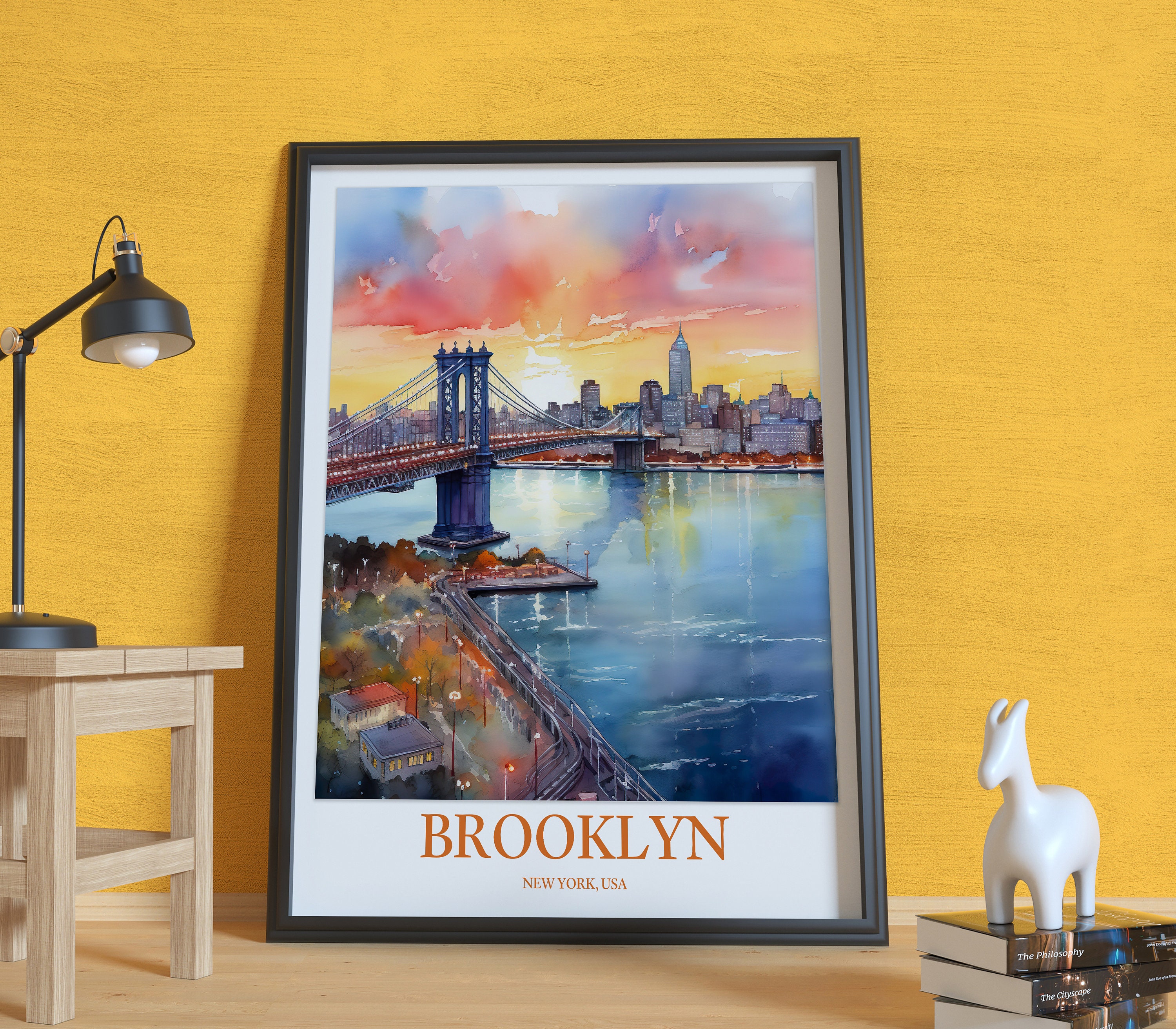 Brooklyn Bridge Print Art Brooklyn Wall Art Brooklyn Poster Brooklyn ...