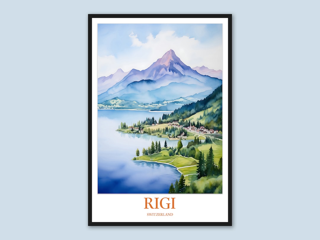 Rigi Poster Rigi Wall Art Rigi Print Art Rigi Wall Decor Rigi Travel ...
