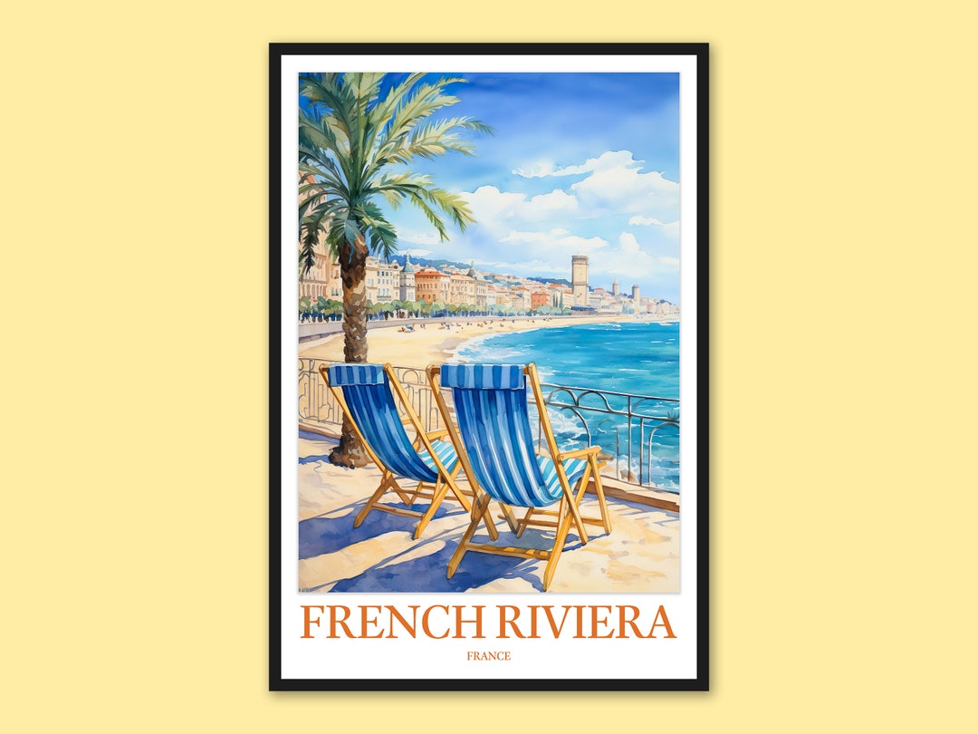 French Riviera Wall Art French Riviera Poster French Riviera Print ...