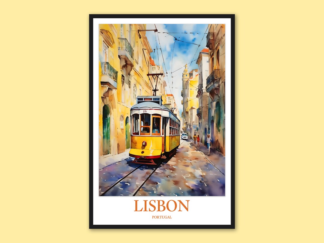 Lisbon Print Art Lisbon Poster Lisbon Wall Art Lisbon Wall Decor Lisbon ...