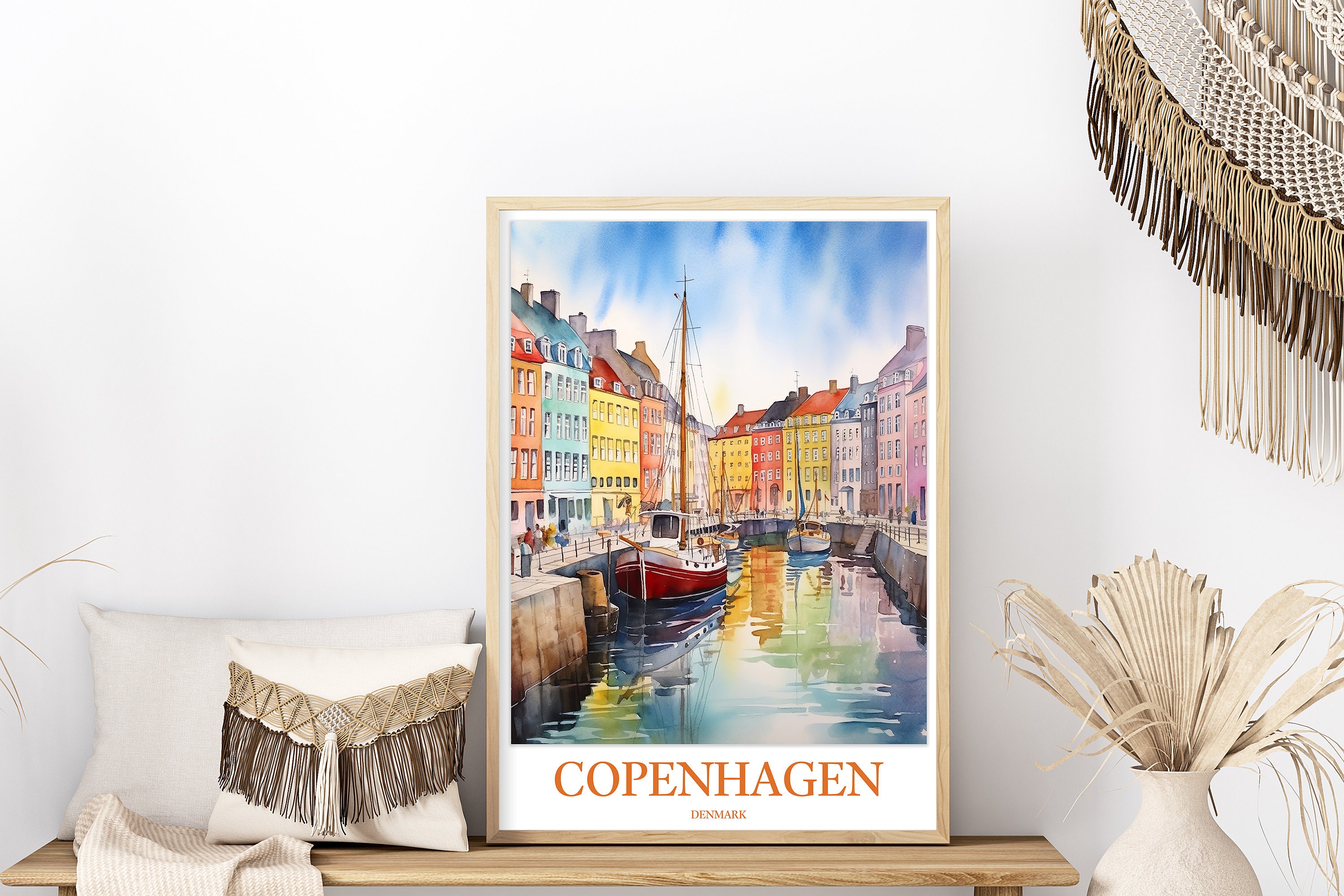 Copenhagen Wall Art Copenhagen Poster Copenhagen Print Art Copenhagen ...