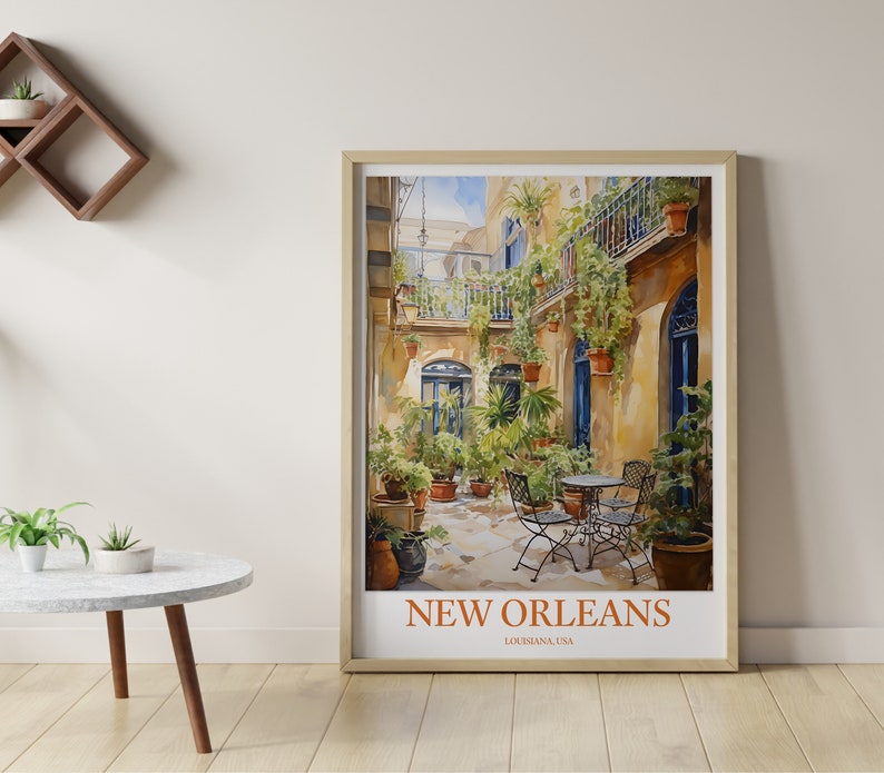 New Orleans Wall Art French Quarter Poster New Orleans Print - Etsy
