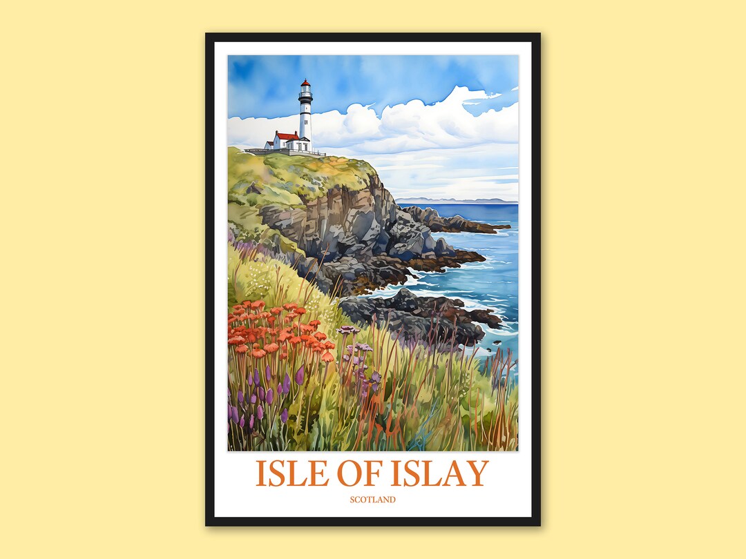 Isle of Islay Travel Poster: Scotland Island Art - Etsy
