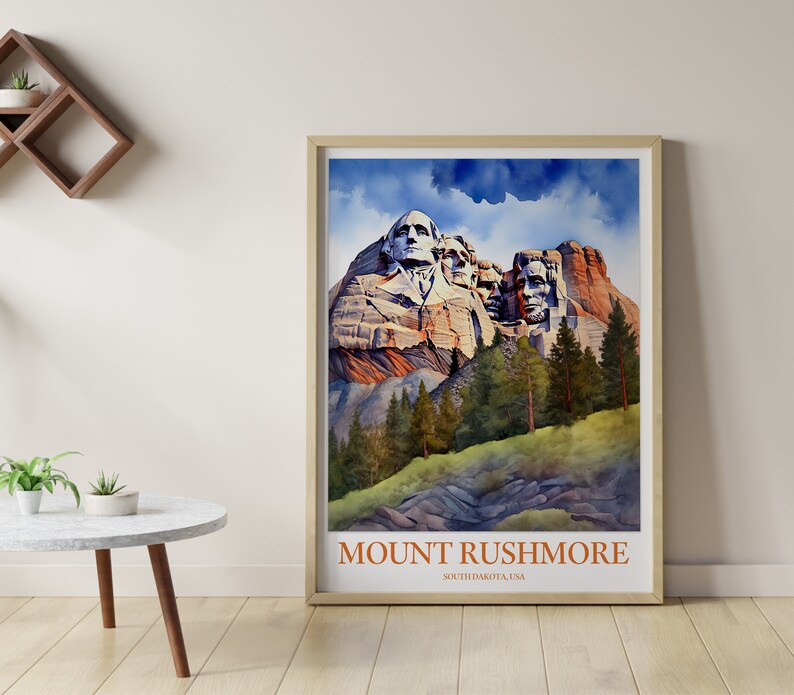 Mount Rushmore Print: South Dakota Travel Poster - Etsy