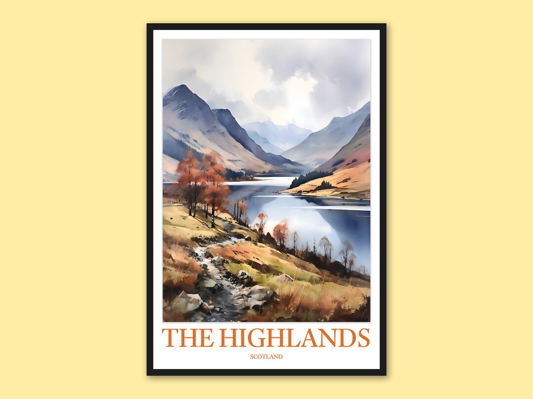 The Highlands Print Art the Highlands Poster the Highlands Wall Art the ...