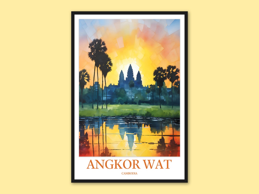 Angkor Wat Poster Angkor Wat Temple Wall Art Angkor Wat Print Angkor ...