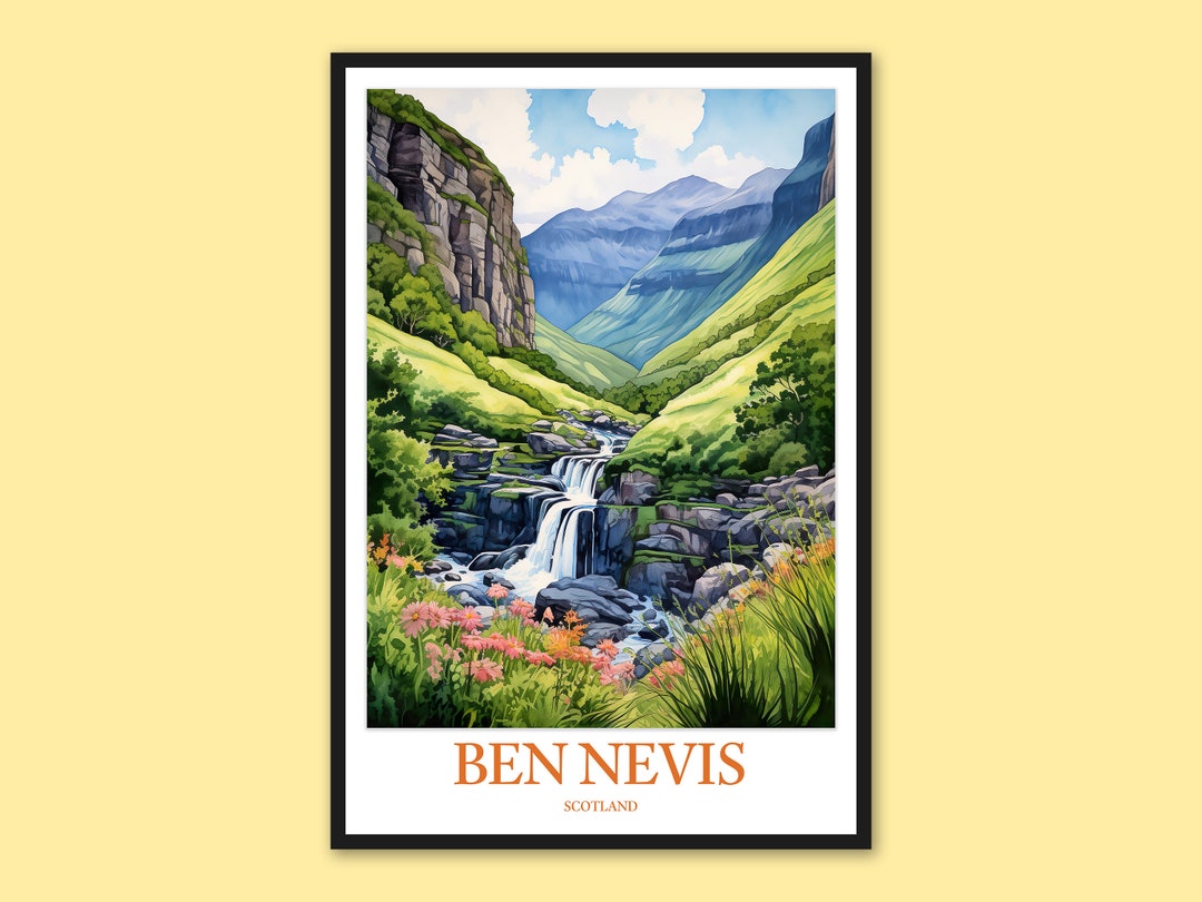 Ben Nevis Wall Art Ben Nevis Print Ben Nevis Poster Ben Nevis Mountain ...