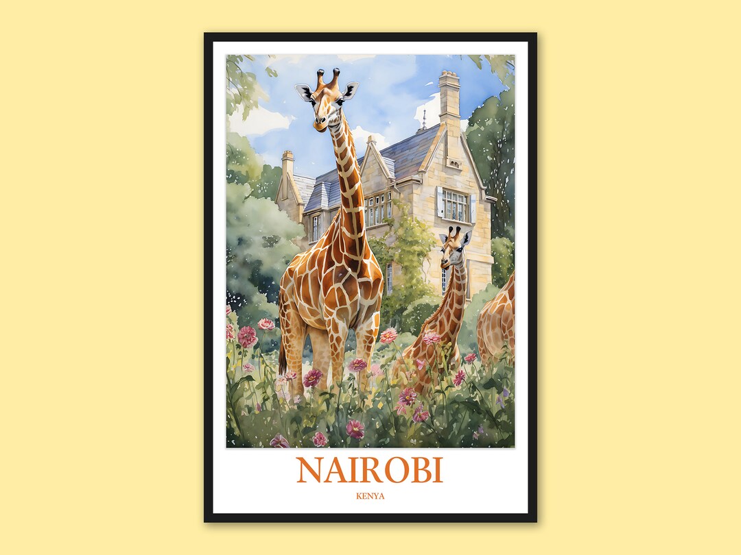 Nairobi Poster Nairobi Wall Art Nairobi Print Art Nairobi Wall Decor ...