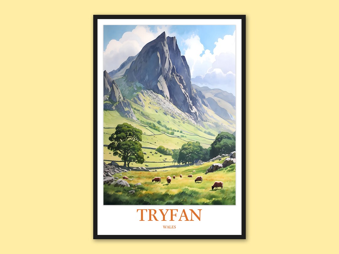 Tryfan Print Tryfan Travel Wall Art Tryfan Wall Decor Tryfan Poster ...