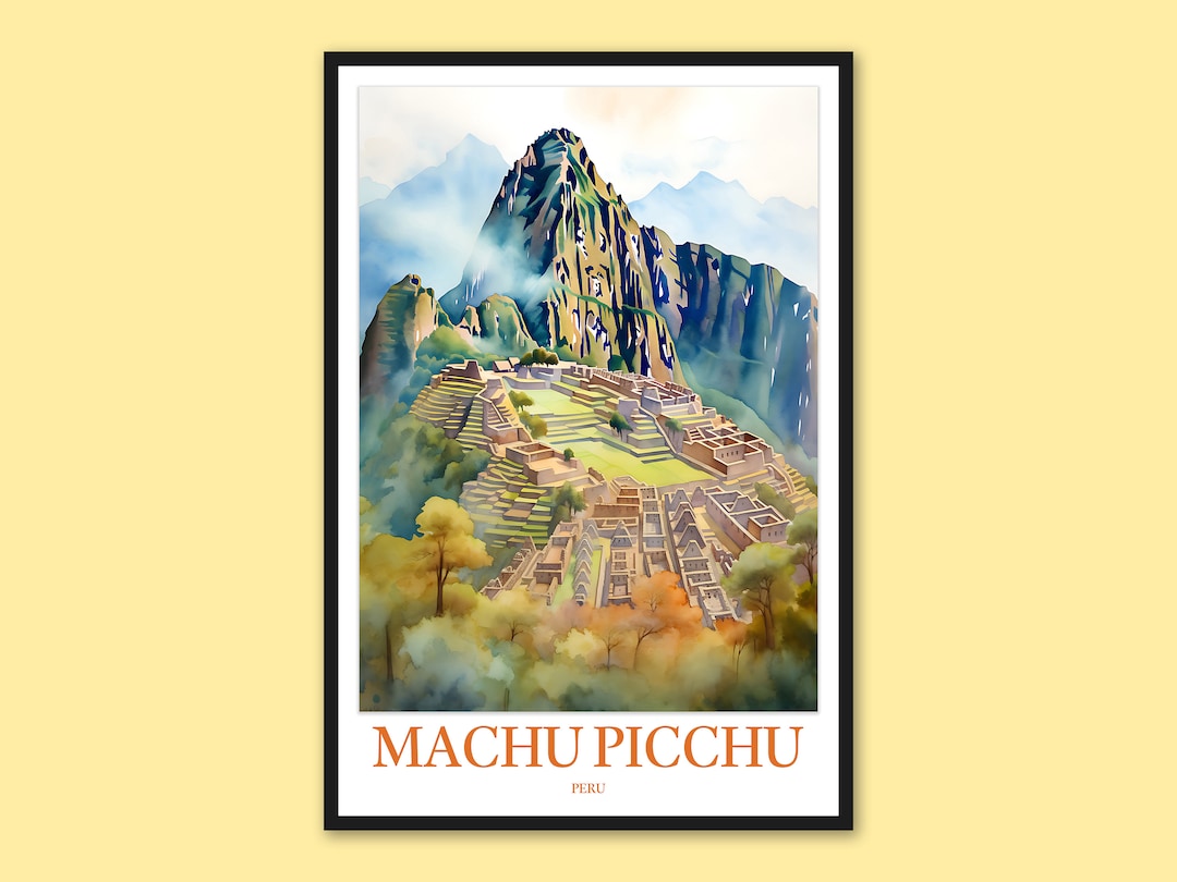 Machu Picchu Wall Art Machu Picchu Print Art Machu Picchu Poster Machu ...