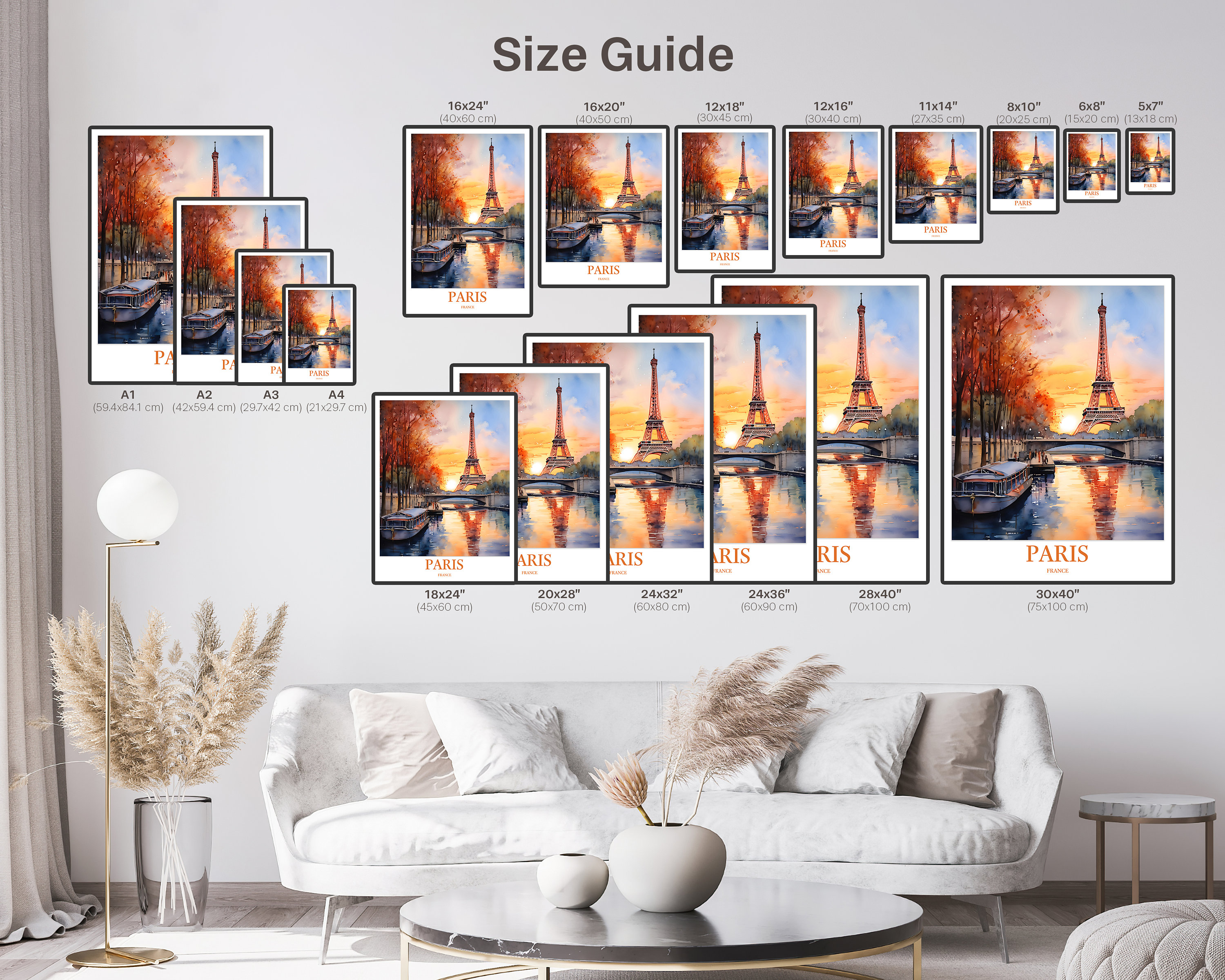 Paris Poster Paris Travel Wall Art Eiffel Paris Print Art Paris Wall ...