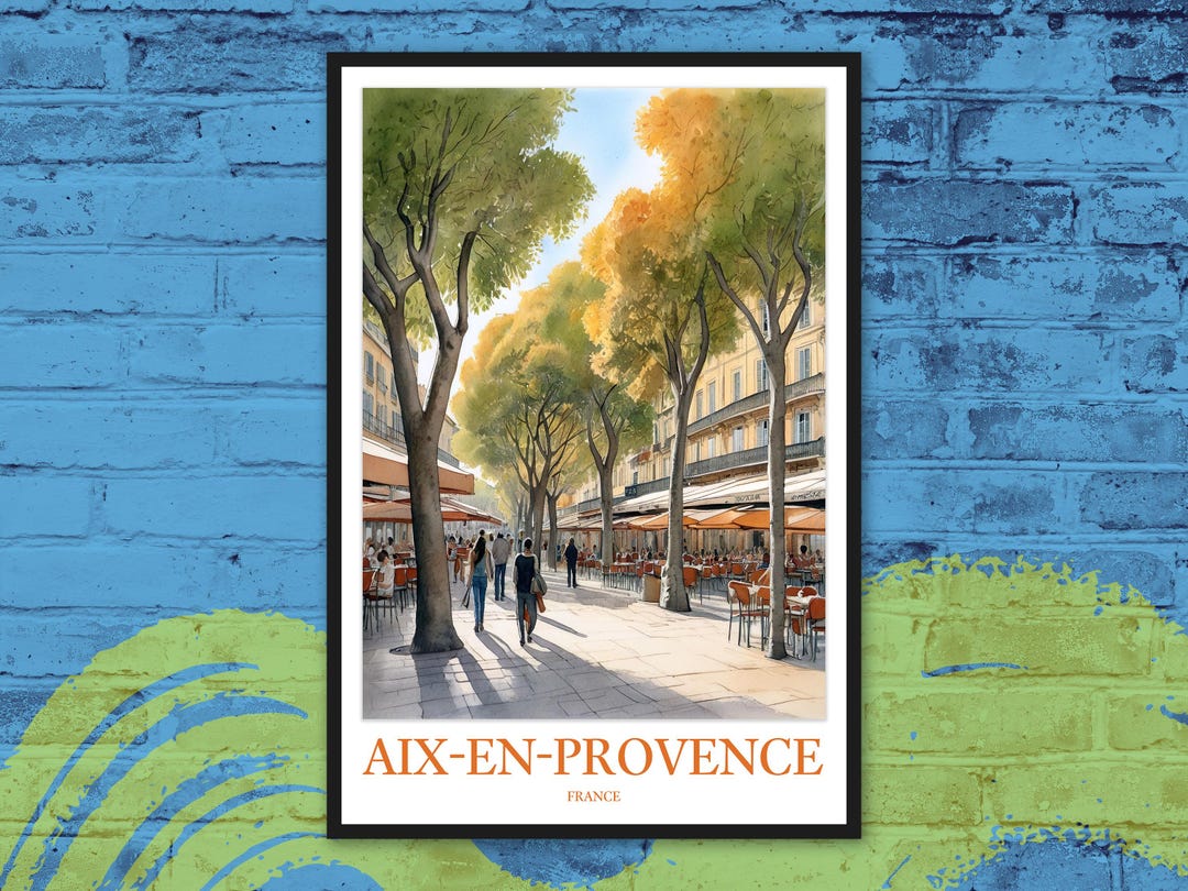 Aix En Provence Poster Aix-en-provence Travel Print Wall Art Aix-en ...