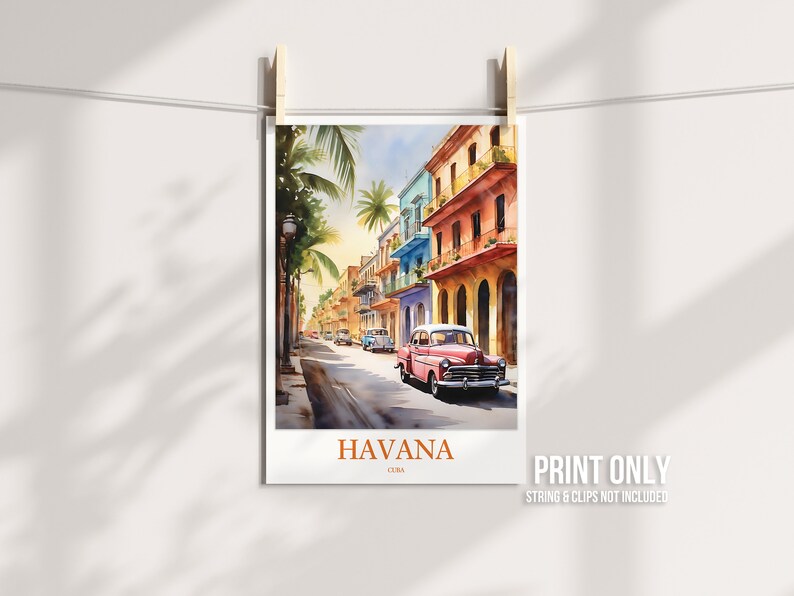 Havana Poster Havana Wall Art Havana Print Art Havana Wall Decor Havana ...
