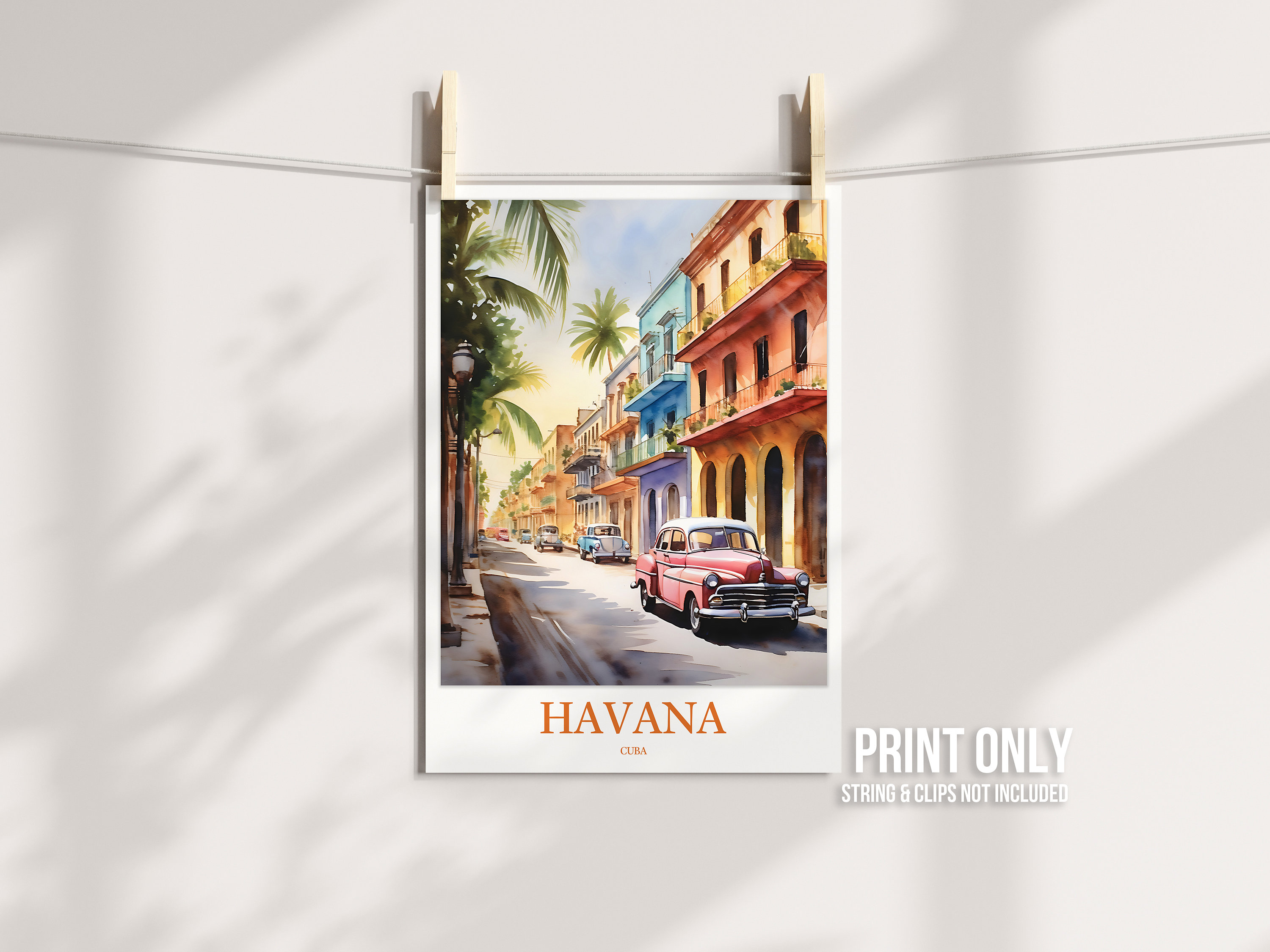 Havana Poster Havana Wall Art Havana Print Art Havana Wall Decor Havana ...
