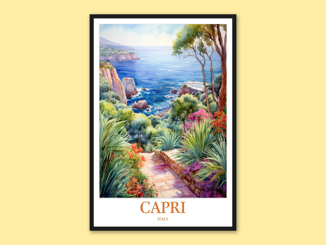 Capri Wall Decor Capri Poster Capri Travel Wall Art Capri Print Capri ...
